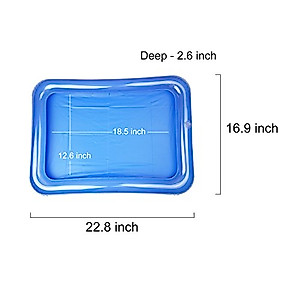 4-Pack Inflatable Ice Serving Bar Coolers for Parties, Salad BBQ Picnic Ice Food Drinks Buffet Server Tray for Indoor Outdoor Party