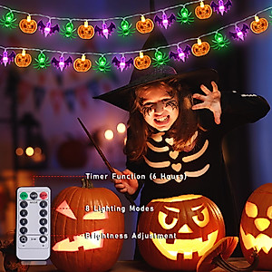 Vlipoeasn Halloween Trunk or Treat Car Decorations, Halloween Cute Scary Monsters PVC Stickers, Happy Halloween Pumpkin Banner, Balloons, Green Halloween Decor for Car Garage Door Entryway Archway