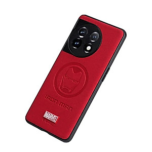 TinPlanet Superhero Slim Thin Case for OnePlus 11 (2023) - Iron, Red