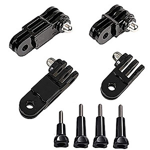OctinPris 3-Way Adjustable Extension Pivot Arm Adapter Set- Long & Short Straight Joints Connector Convertor 35mm/50mm (2X Same Direction + 2X Reverse) for Gopro Hero Series, SJCAM, GeekPro ect.