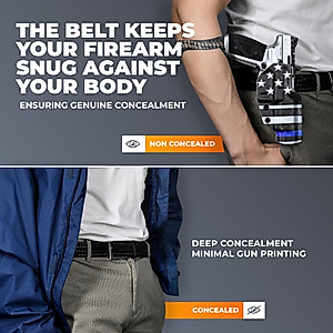 OWB Paddle Holster - Outside The Waistband fits Taurus 856 2'' (Carbon Fiber, Right)