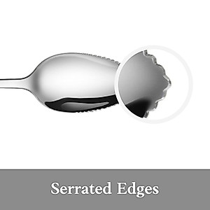 Artaste 59373 Rain 18/10 Stainless Steel Grapefruit Spoon, 6.35-Inch, Set of 6