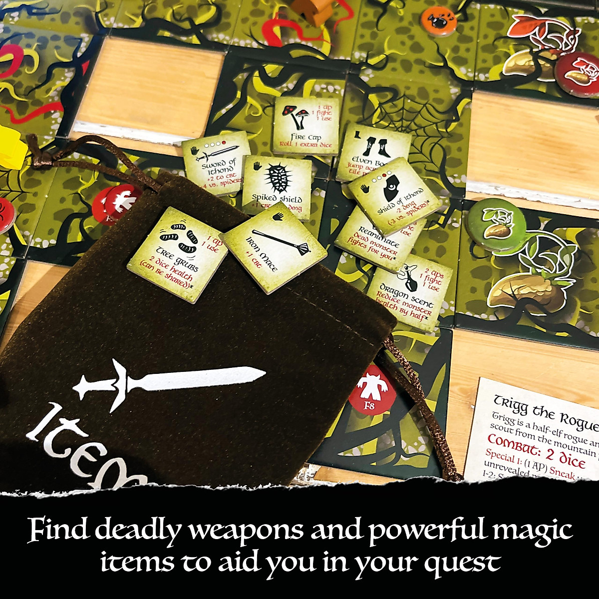 The Cursed Forest: Bag of Dungeon 2 is The 2nd Game in This Popular Series of Fantasy Adventure Board Games | A Complete Game and Expansion for BOD | 1-4 Players | Age 7+ | Simple-to-Play