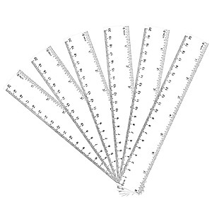 ndzefan 4 Pack Ruler, 30cm Ruler Multi Pack Clear Ruler Plastic Ruler 12 Inch Shatterproof Ruler Shatterproof Metric Ruler Clear Ruler Measuring Ruler Tool for Students School Office