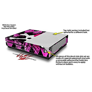 WraptorSkinz Decal Vinyl Skin Wrap Compatible with Xbox One S Console and Controllers - Pink Diamond Skull