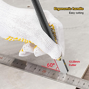 Glieskir Glass Cutter, Upgrade Glass Cutter Tool, Pencil Style Oil Feed Carbide Tip for Glass Cutting/Tiles/Mirror/Mosaic, 2mm-20mm