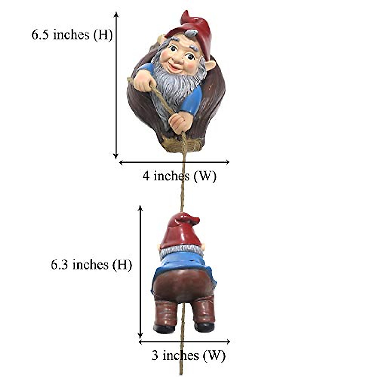 SB Goods Climbing Gnomes Tree Hugger Decor-Gnomes Garden Tree Sculpture-Outdoor Whimsical Tree Statue-Garden Yard Art Decoration Ornaments