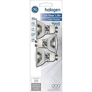 GE 35-Watt EQ Dimmable Bright White Halogen Flood Light Bulbs (3-Pack)