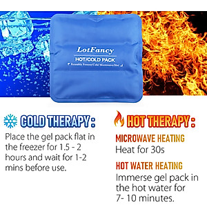 LotFancy Elbow Ice Pack, Reusable Gel Pack with Brace Wrap, Hot Cold Therapy Compress for Tendonitis and Golfers, Tennis Elbow, Arthritis, Bursitis, Sports Injuries Pain Relief