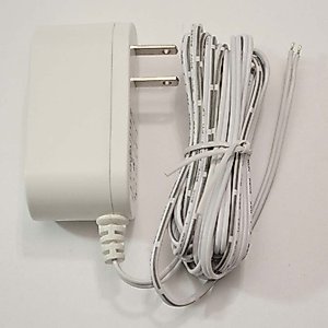 AVO 12VD150W - 12V DC 1.5A White Wall Plug DC Adapter/Power Supply, Input: 100-240VAC 50/60Hz, Non-Terminated 10 Foot Parallel Zip Cord Lead Wire