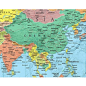 RMC 32" x 50" Signature United States USA and World Wall Map Set (Laminated)