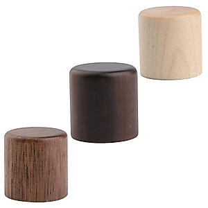 KAISH 2-Pack Wood Knobs Tele Style Flat Top Dome Knobs Guitar Bass Wood Knob Barrel Knobs Walnut Wood