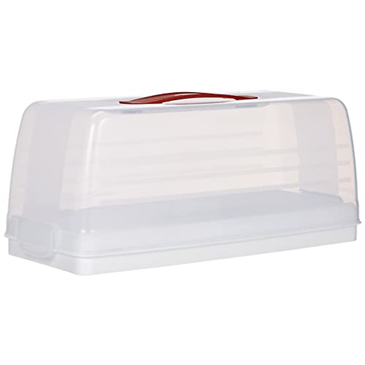 CURVER Curver-175247-Rectangular Cake Tin-Transparent/White, Multicolour