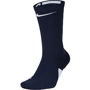 NIKE Elite Basketball Crew Socks (Midnight Navy/White, Medium)