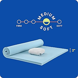 Sealy Dreamlife 2” Gel Memory Foam Mattress Topper with Cooling Cover, Queen