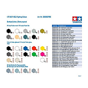 Tamiya 60786 1/72 F-16 Cj Fighting Falcon Plastic Model Airplane Kit