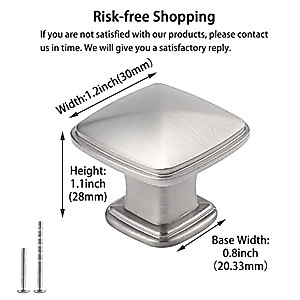 homdiy 30Pack Cabinet Knobs Brushed Nickel Knobs Drawer Knobs - LS8791SNB Kitchen Knobs Brushed Nickel Cabinet Door Knobs, 30 Pack Cabinet Door Knobs