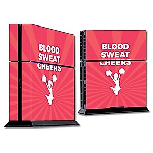 MightySkins Skin Compatible with Sony Playstation PS4 Console – Blood Sweat Cheers | Protective, Durable, and Unique Vinyl wrap Cover | Easy to Apply, Remove, and Change Styles | Made in The USA