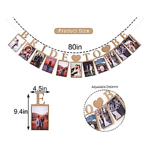 Bride To Be Photo Banner - Bridal Shower Decorations,Bride To Be Banner,Bachelorette Party Decorations,Wedding Banner Decorations (gold)