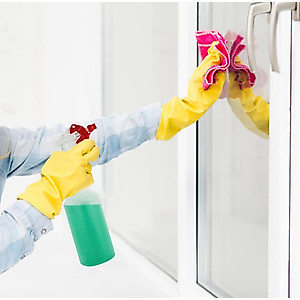 Decony Heavy Duty Replacement Trigger Sprayer Nozzles Industrial and Commercial Cleaning Chemical Resistant for 16oz / 32oz Spray Bottle W/Adjustable 9.25" Dip Tube for 28/400-12 pc.