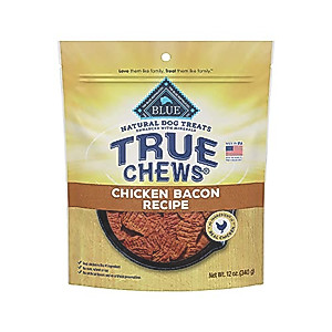 Blue Buffalo True Chews Premium Natural Dog Treats, Chicken and Bacon 12 oz bag