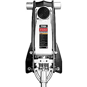 Torin TAM820010L Hydraulic Low Profile Aluminum Racing Floor Jack with Dual Piston Quick Lift Pump, 2 Ton (4,000 lb) Capacity, Black