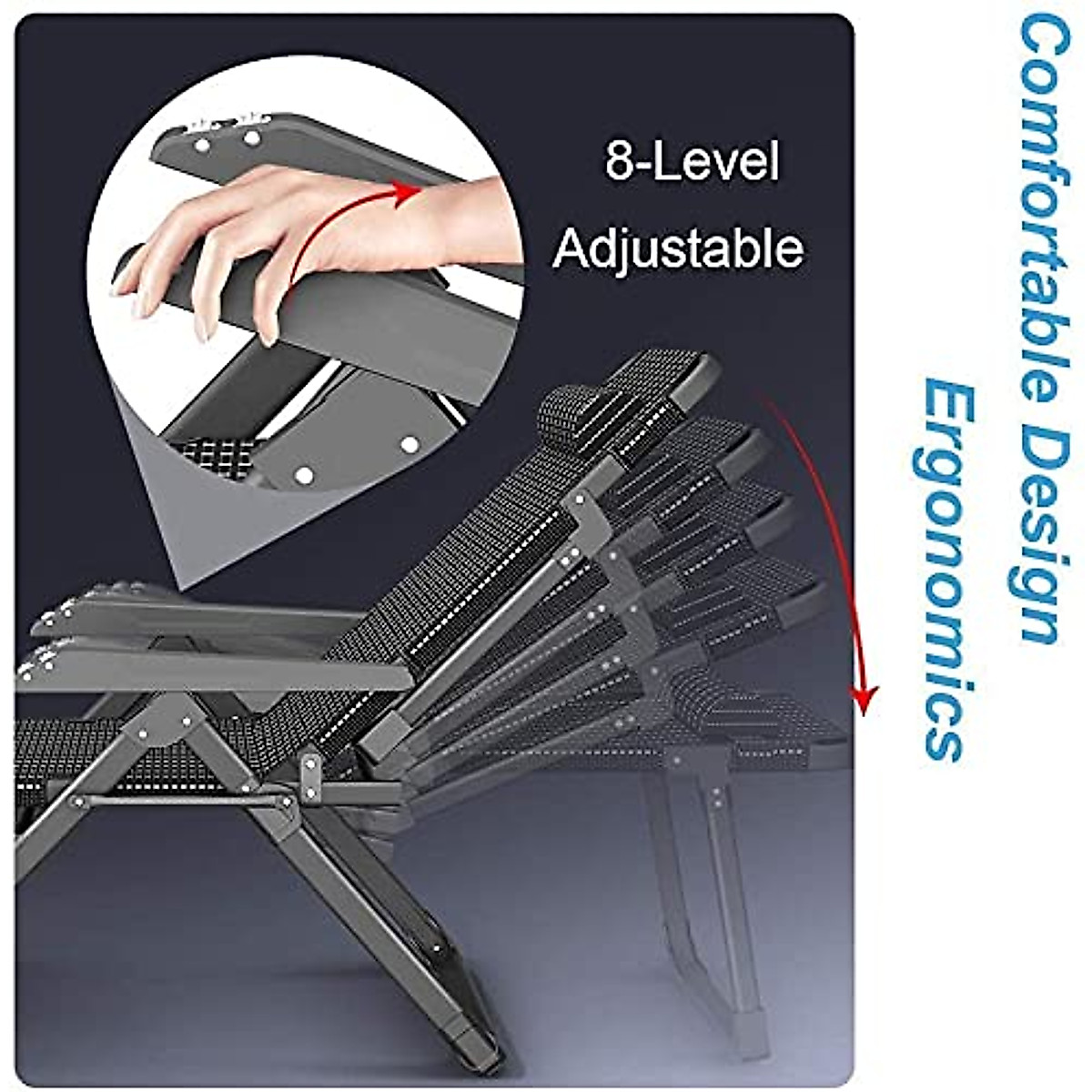 ガードレール Recliners Folding Sunloungers Brown Patio Lounge Chair for Adults Reclining Office Chair with Footrest and Headrest