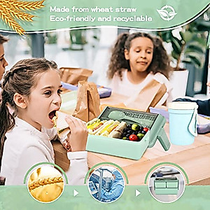 OHMZPERE Bento Box Adult Lunch Box New Upgrade, 32PCS Japanese Bento Box with Accessories,Super Large Capacity Adult and Kids Leak-proof Bento Lunch Box