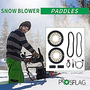 POSFLAG 753-0613 Snowblower Auger Kit Replaces 721-0287, 731-0780, 731-0782, 31-0781, 931-0782A with 954-0101A Drive Belt 954-04032B Drive Belt 946-0910A Clutch Cable for MTD Snowblower Parts Tillers