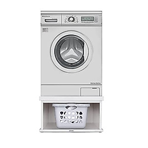 Ivation | Wooden Laundry Pedestal for Washer & Dryer, Made to Fit All Machines - Whirlpool, LG, GE, Samsung, and More, Made of Durable Solid Wood Material, 33.86” x 29.92”