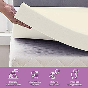 Continental Mattress 1-inch Mattress Topper for Back Pain Relief | Comfortable Bed Toppers for Mattresses with Orthopedic Benefits, Provides Accurate Balance Support for Body, Twin, White