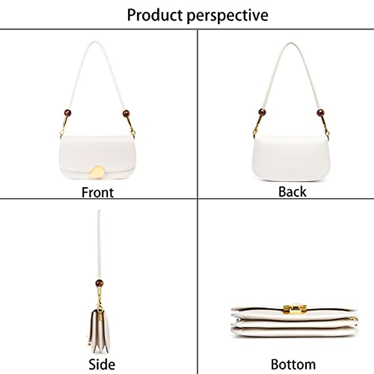 E&E&E Shoulder Bags for Women PU Retro Bag Tote Handbag Hobo Handbag Fashionable for Women with 2 Removable Strap Mini Flap Crossbody Bag Purse