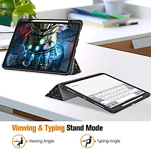 Fintie Case for iPad Pro 12.9-inch 6th Generation 2022, [Built-in Pencil Holder] Slim Soft TPU Protective Cover with Auto Wake/Sleep, Also Fit iPad Pro 12.9" 5th & 4th & 3rd Gen, Composition Book