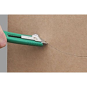 Pacific Handy Cutter S4SR Self-Retracting Safety Cutter with Fixed Metal Guard, Bladeless Tape Splitter, Steel Guard for Safety and Damage Protection, for Warehouse and In-Store Cutting, green