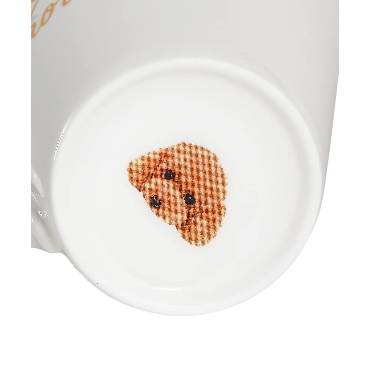 Pet Portrait Porcelain Water Cup w Lid & Spoon (Poodle(Red))