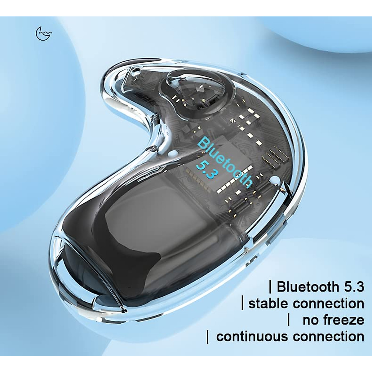 Loluka Invisible Earbuds for Sleep Mini Bluetooth Earbuds True Wireless Earbuds Stereo HiFi Music IPX4 Waterproof Invisible Headphones with Charging Case