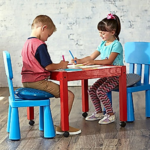 Gaiam Kids Wobble Cushion Wiggle Seat Balance Disk for Flexible Seating - Classroom Kids Student Desk Exercise Chair for Sensory & Stability - Blue