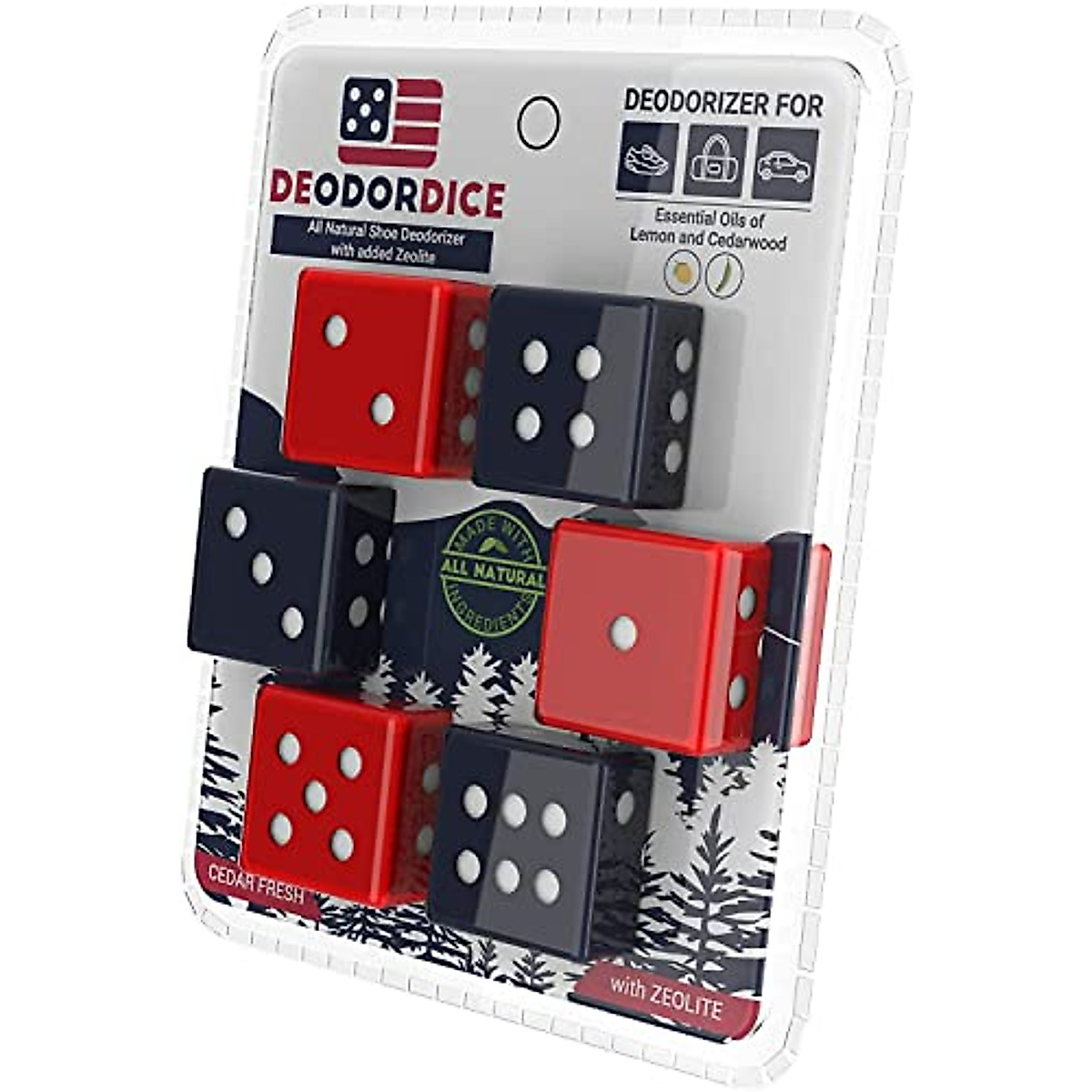 DeodorDice – Shoe Deodorizer – All Natural, Non Toxic Deodorizers, Sneaker Odor Eliminator Balls – Car Air Freshener With Zeolite For Shoes, Gym Bag, Locker, And Car – 6 Pack