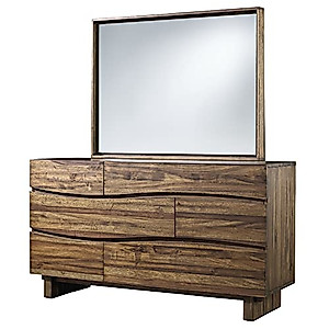 Modus Furniture Ocean Solid Wood 6-Drawer Dresser, Natural Sengon