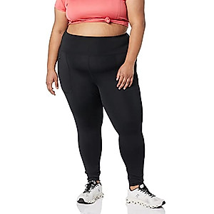 Amazon Essentials Women's Everyday Fitness 7/8 Zipped Legging (Available in Plus Size), Black, 2X