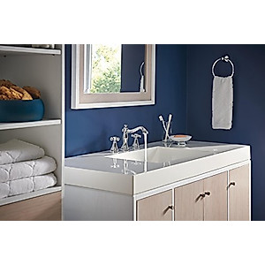 Delta Faucet Cassidy Widespread Bathroom Faucet Chrome, Bathroom Faucet 3 Hole, Bathroom Sink Faucet, Metal Drain Assembly, Chrome 3597LF-MPU