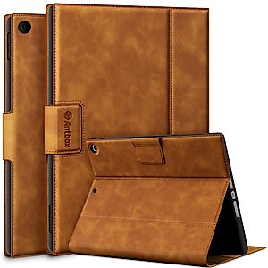 Antbox Case for iPad 9th Generation (2021) iPad 8th/7th Generation with Pencil Holder Auto Sleep/Wake Function PU Leather Smart Cover for iPad 10.2'' (Brown)