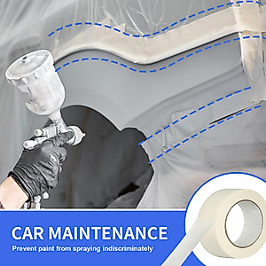 JayJayup Masking Tape 2 inch Wide, 8 Pack Wide Masking Tape for General Purpose Use, 2 inches x 55 Yards x 8 Rolls, 440 Yards in Total