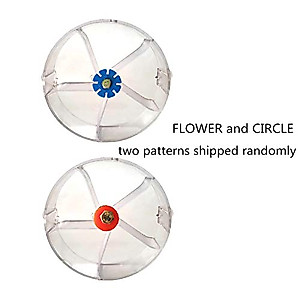 Bird Creative Foraging System Wheel Seed Food Ball Rotate Training Toy for Small and Medium Parrots Parakeet Cockatiel Conure (Clear)