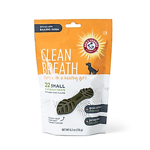 Arm & Hammer for Pets Clean Breath from The Inside Dental Treats for Dogs, Size Small | Mint Flavor Fresh Breath Treats with Parsley, Clove and Yucca