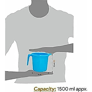 1 CON FASHION HUB Homely Bathing Mug,Certified Bath Water Mug,Capacity 1.5Litre (1)