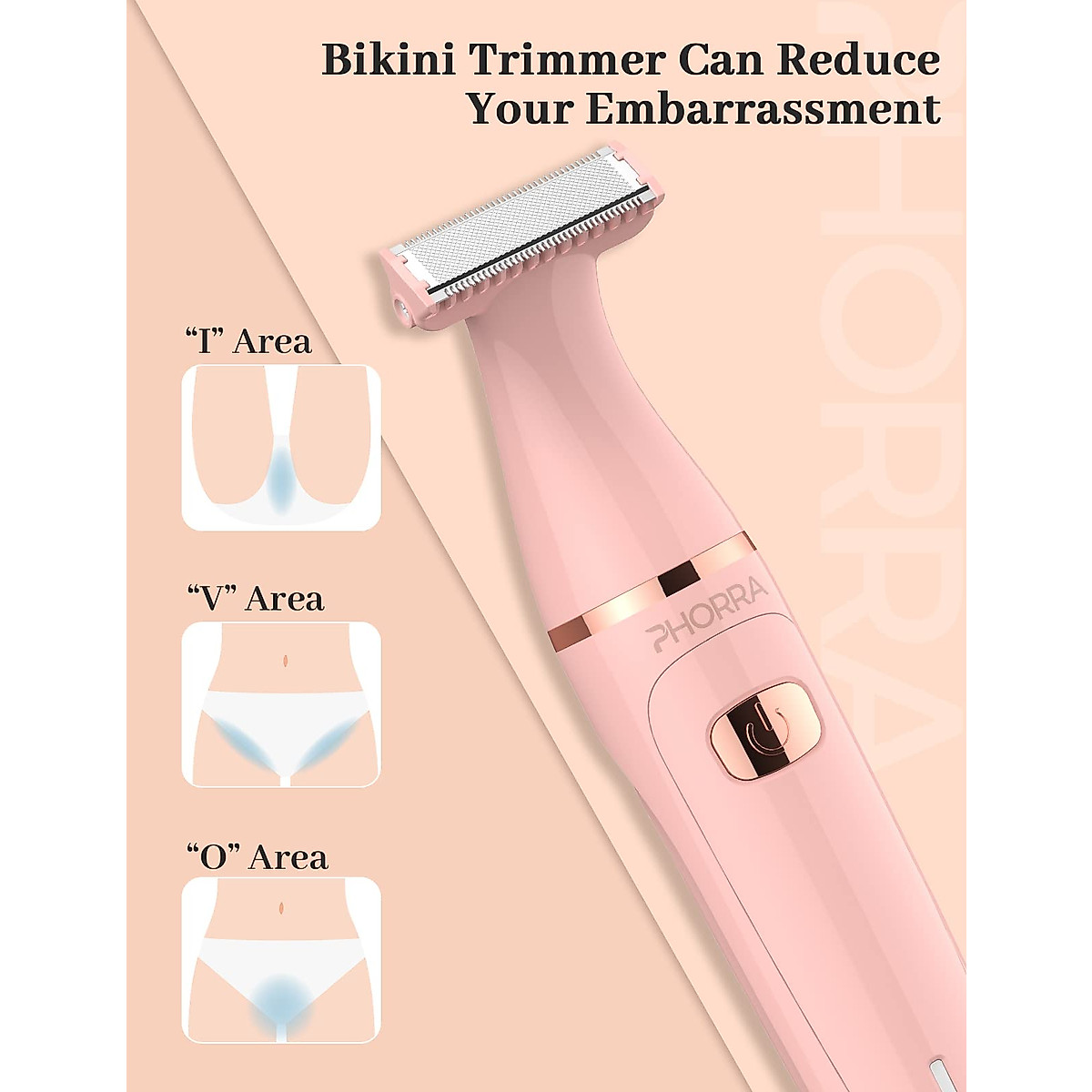 PHORRA Electric Razors for Women, Close Womens Electric Razor with Aloe Bars for Legs Arm Armpit (B)