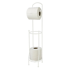 Home Basics Toilet Tissue Organizer, White