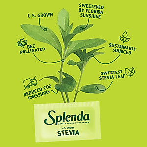 SPLENDA Stevia Zero Calorie Sweetener, Plant Based Sugar Substitute Granulated Powder, 19 oz Jar
