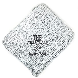 The Crafty Engineer Personalized Volleyball Blanket Embroidered Senior Blanket